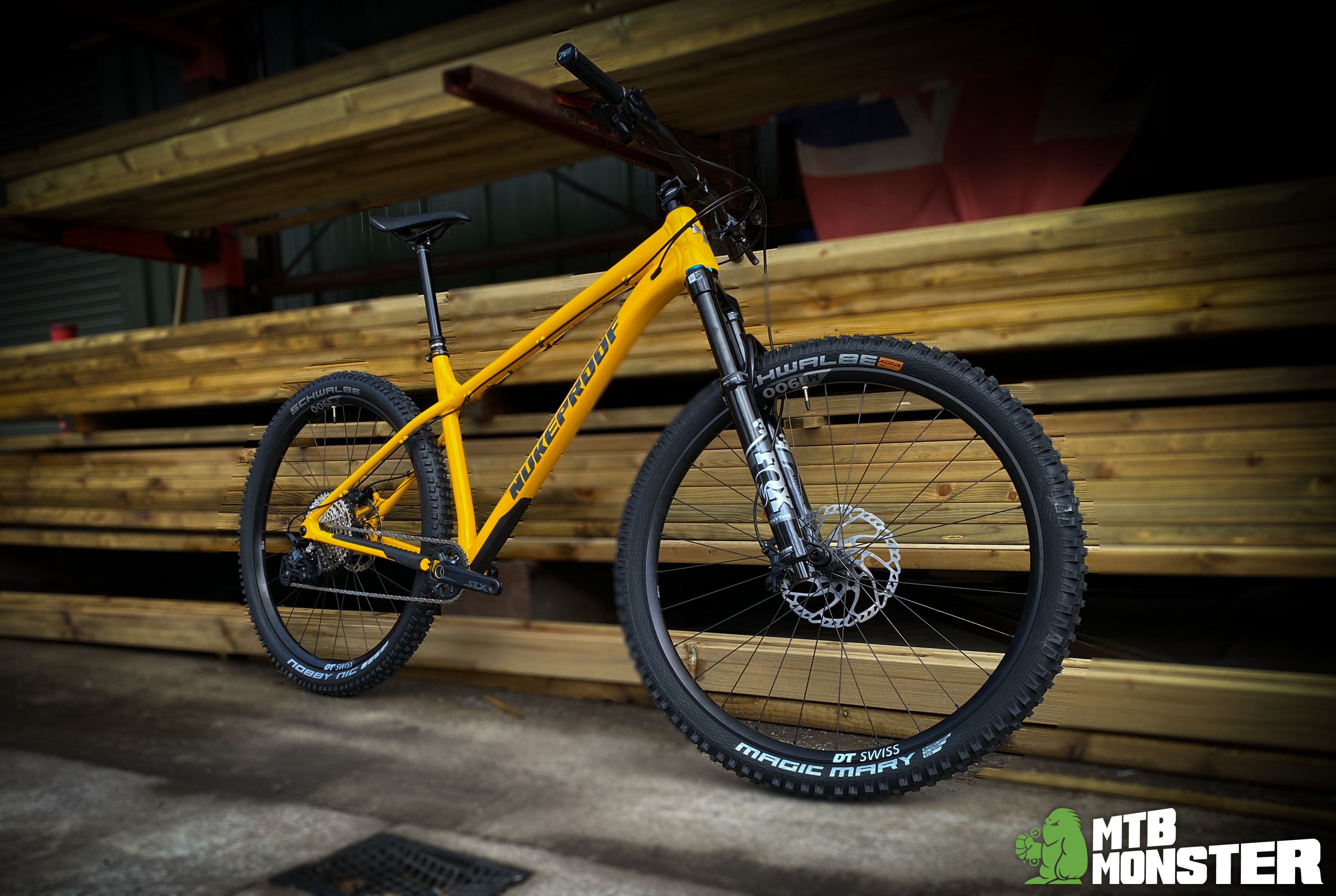 Nukeproof Scout Elite 290... finished in a stunning yellow!
