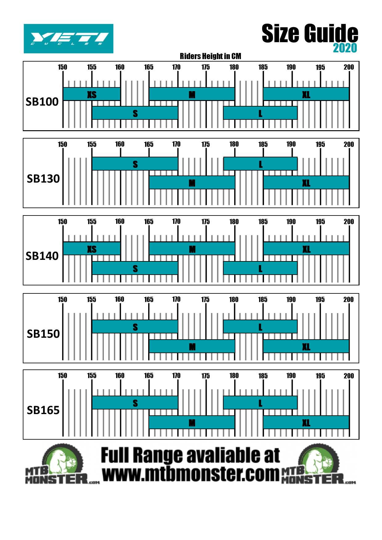 Yeti Bikes Sizing Guide What Size Frame Do I Need Yeti Bikes Sizing Guide What Size Frame Do I Need