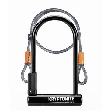 Kryptonite Keeper 12 Standard U-Lock with 4ft Kryptoflex Cable - MTB ...
