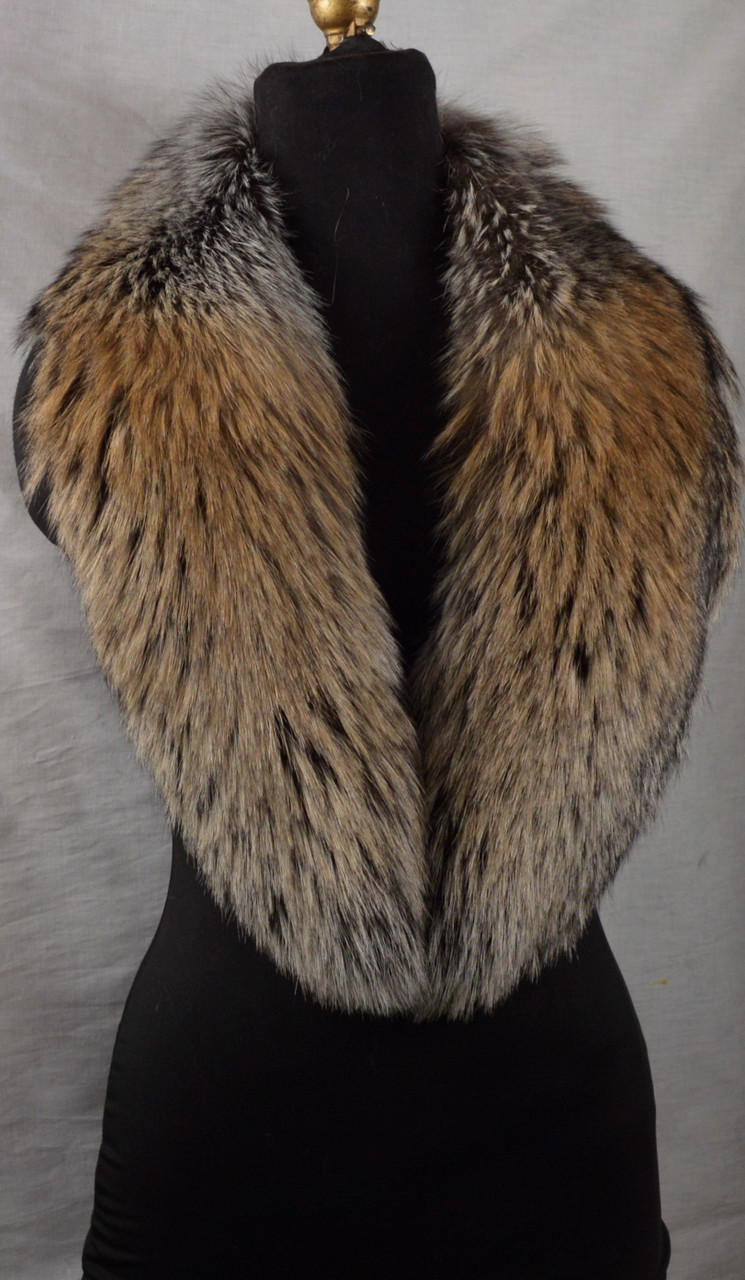 real gold fox fur collar