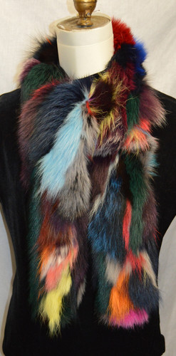Real Fur Boa Multi Color new genuine authentic tibet - rrfurs