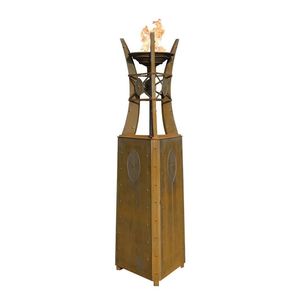 The Outdoor Plus Bastille Fire Tower - Corten Steel - AMS Fireplace