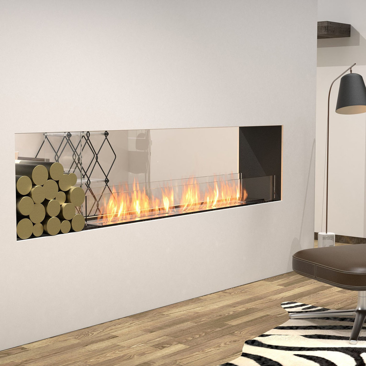 2 Face Fireplace Insert Flex Double Sided Fireplace Insert