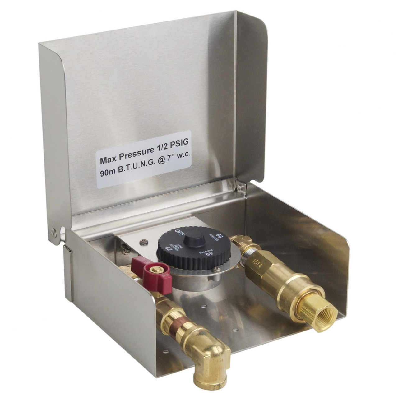 Gas Connection Box W/ 1-Hr. Timer & Quick Disconnect - AMS Fireplace