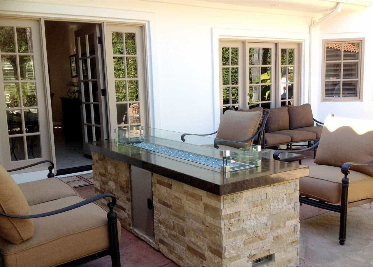 Custom Stack Stone Fire Table by AMS Fireplace Inc. - AMS Fireplace