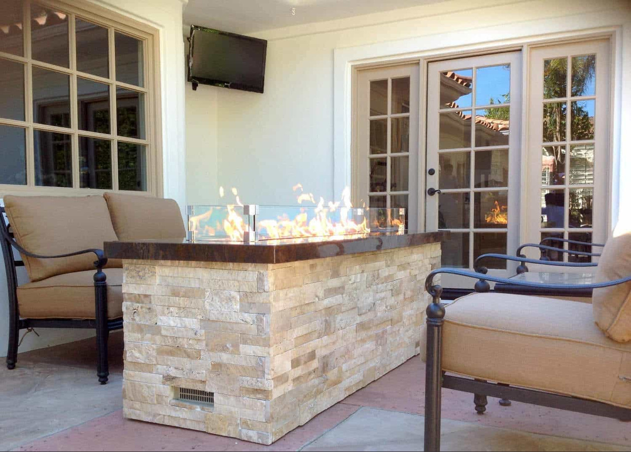Custom Stack Stone Fire Table by AMS Fireplace Inc. - AMS Fireplace