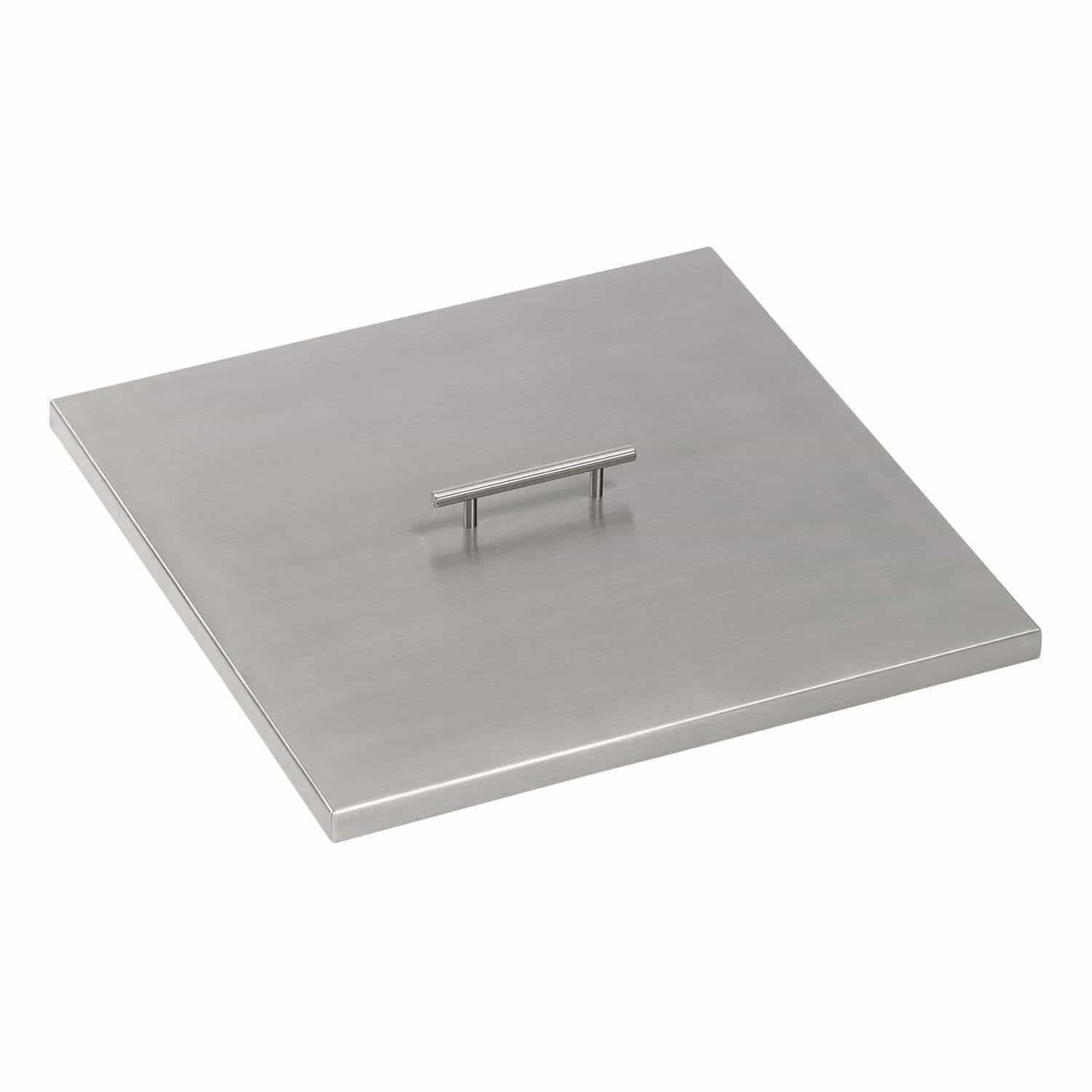 Square Fire Pit Pan Cover - Stainless Steel - AMS Fireplace