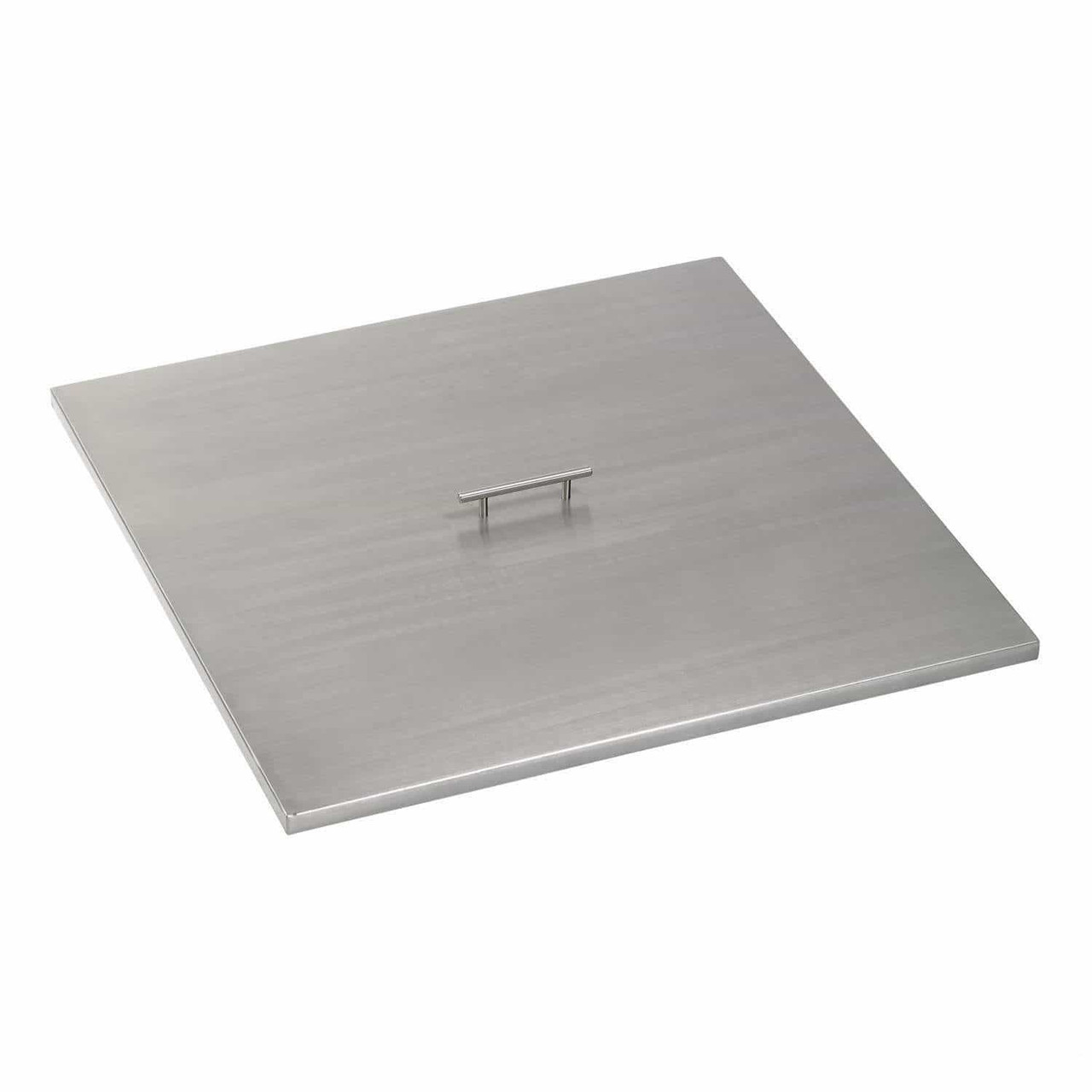 Square Fire Pit Pan Cover - Stainless Steel - AMS Fireplace