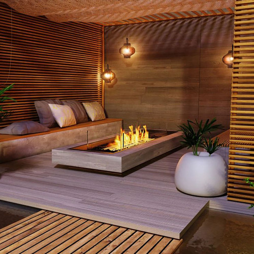 Linear Curved 65 Fire Pit Kit | EcoSmart Fire