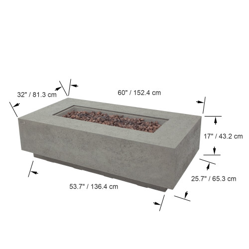 Madison Fire Pit - Concrete GFRC | AMS Fireplace