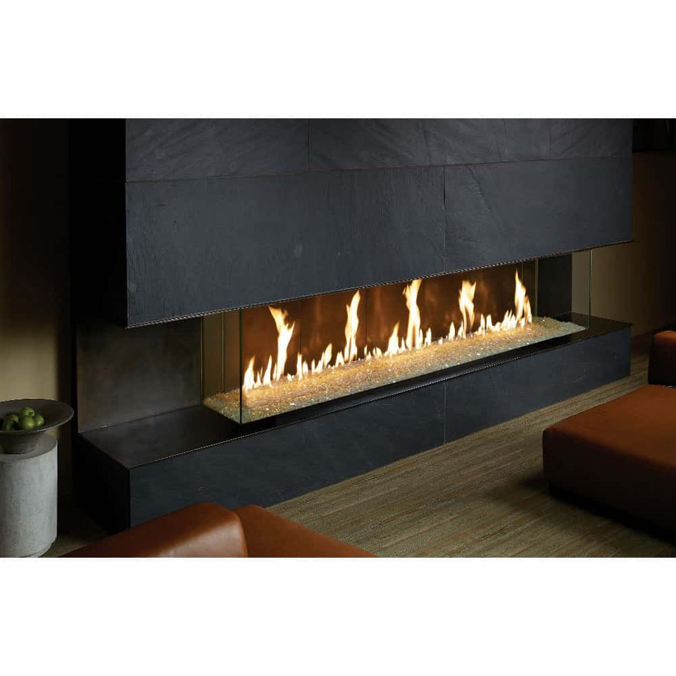 DaVinci Fireplaces - Bay Modern Linear Fireplace - AMS Fireplace