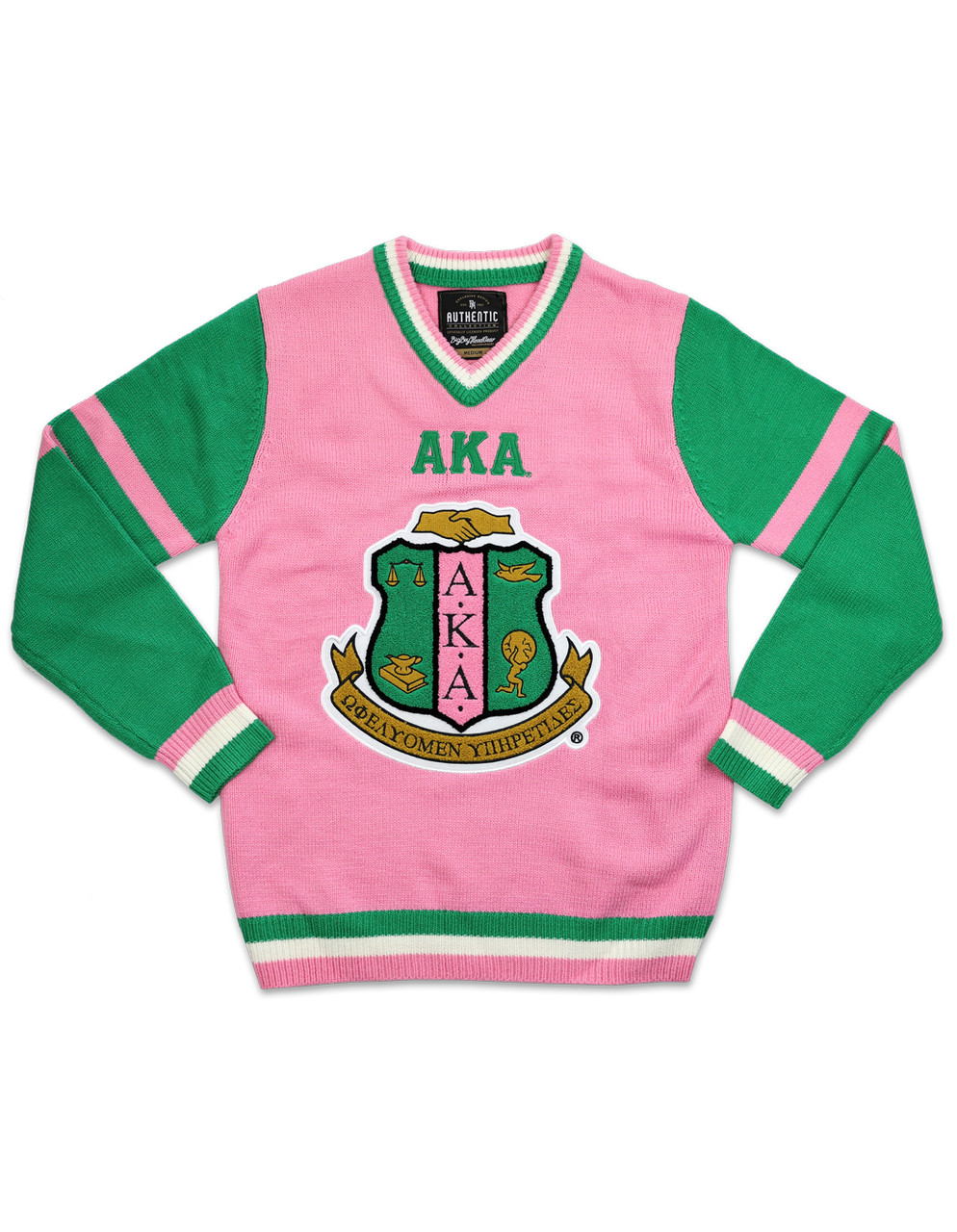 AKA V Neck Sweater (PINK) - Prime Heritage Gifts