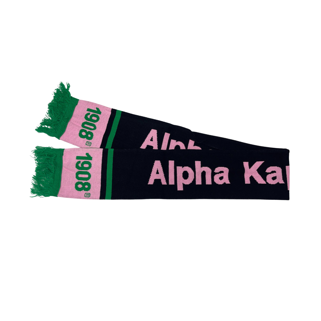 Black AKA Knit Scarf - Prime Heritage Gifts