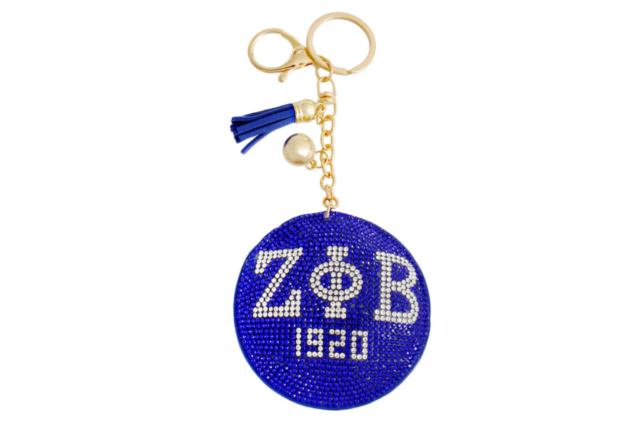 Blue Padded Sorority Keychain - Prime Heritage Gifts