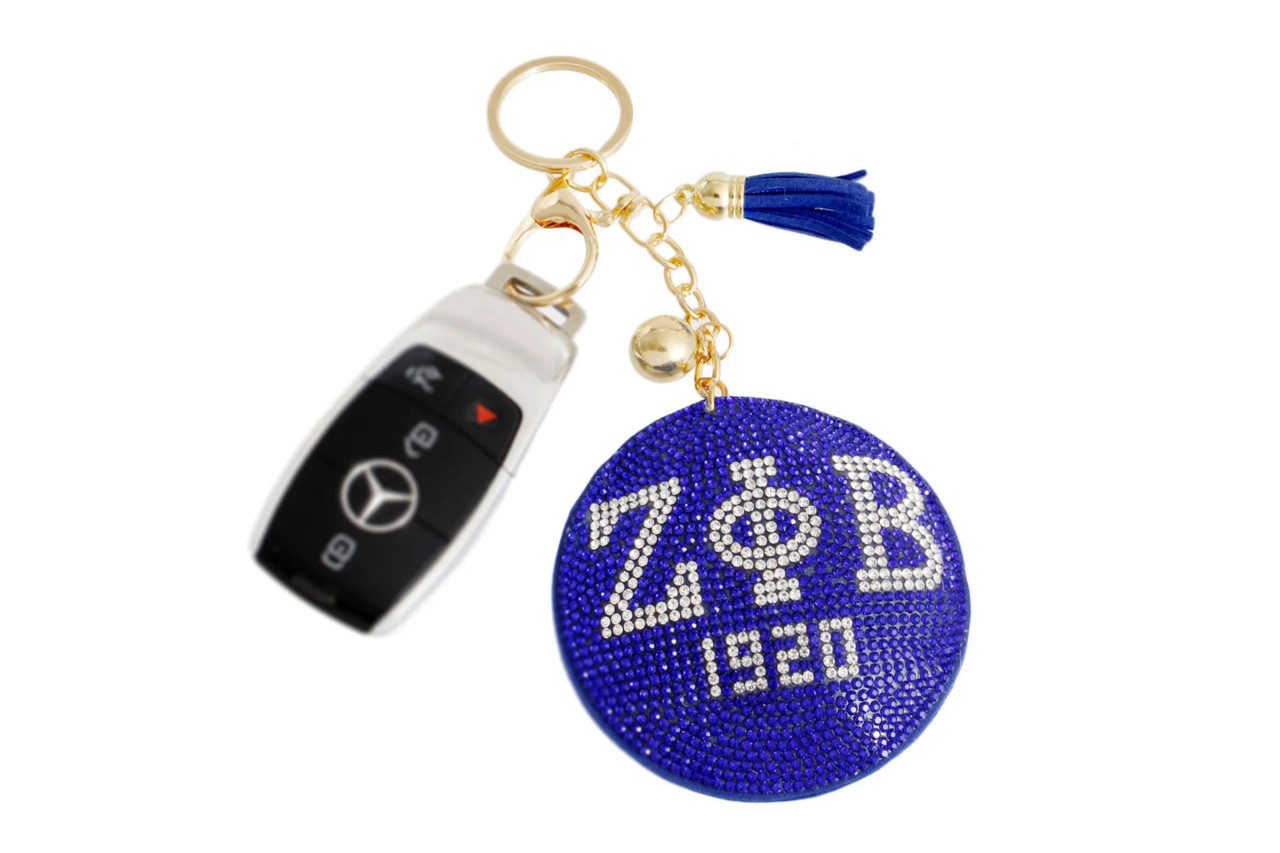 Blue Padded Sorority Keychain - Prime Heritage Gifts