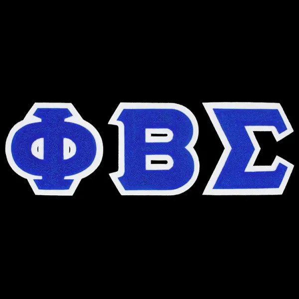 PBS 4” Chenille Letters Emblem Set W/Heat Seal Backing – Blue/White ...
