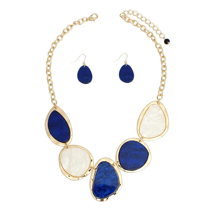 SGRHO Marbled Blue White Gold Chain - Prime Heritage Gifts