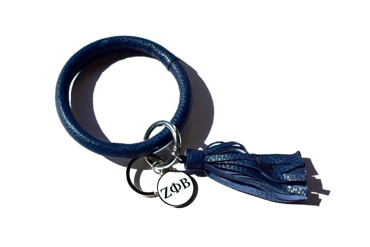 ZETA PHI BETA BANGLE SORORITY KEYCHAIN - Prime Heritage Gifts