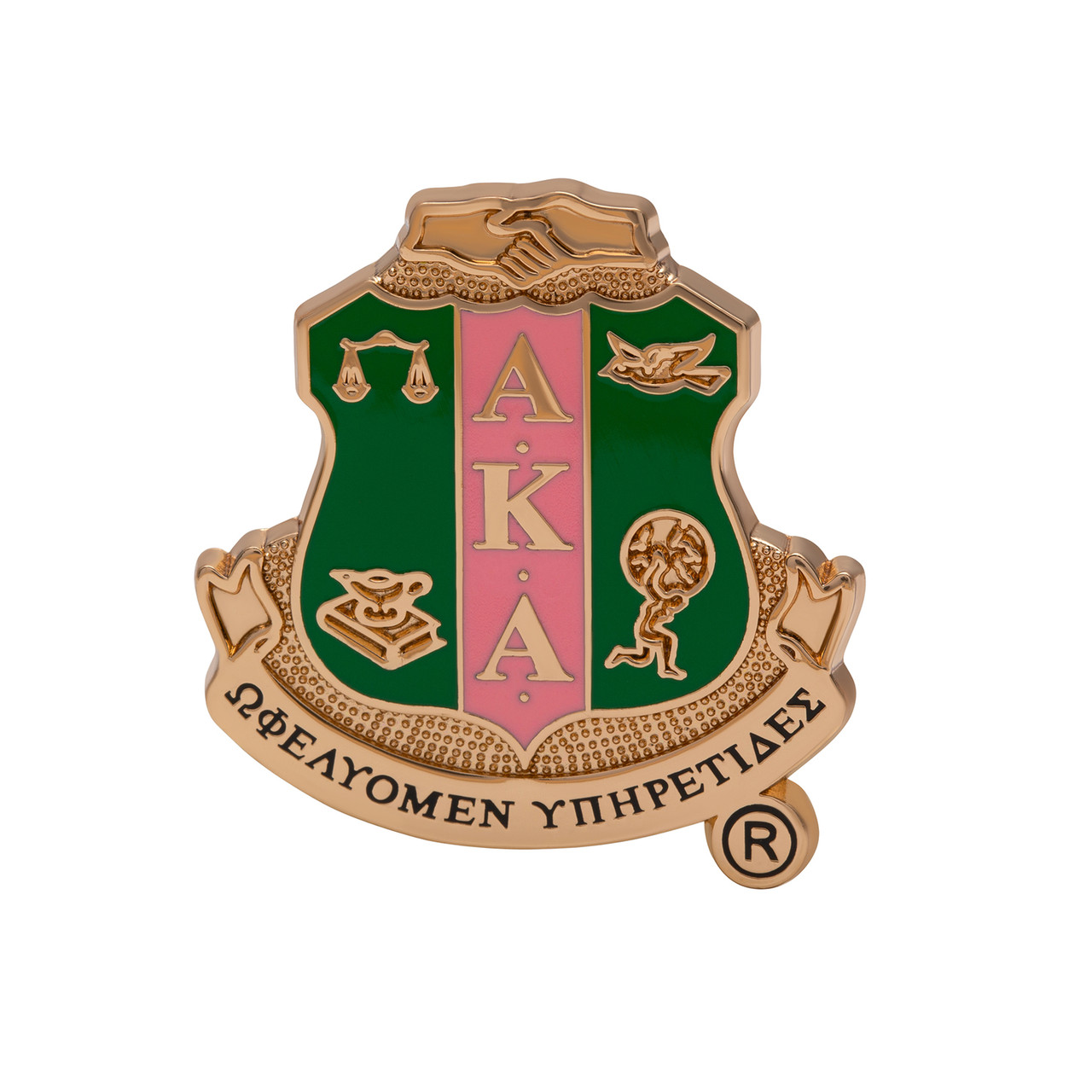 3D Crest Lapel Pin – Alpha Kappa Alpha (BCAM) - Prime Heritage Gifts