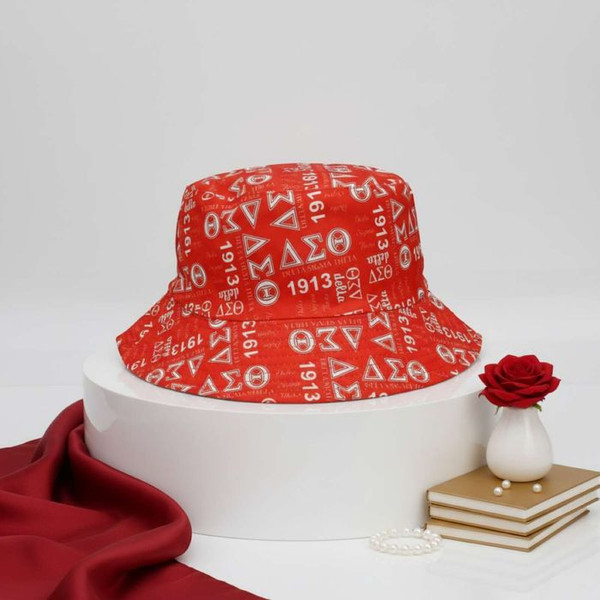 DST Sorority Pride Graphic Print Bucket Hat - Prime Heritage Gifts