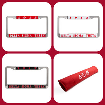 DST License Plate Frame + Car Seatbelt Sleeve - Prime Heritage Gifts
