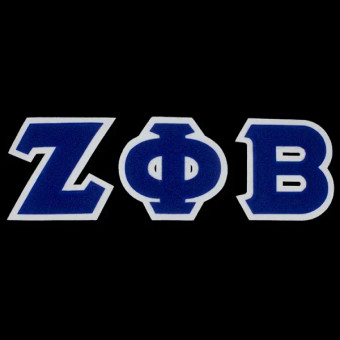 ZPB 4″ Chenille Letters Emblem Set W/Heat Seal Backing – Blue/White ...