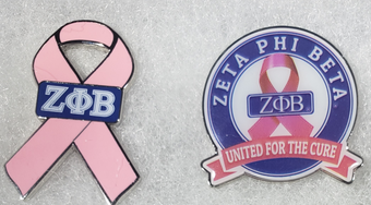 Pair of ZPB Breast Cancer Awareness Lapel pins - Prime Heritage Gifts