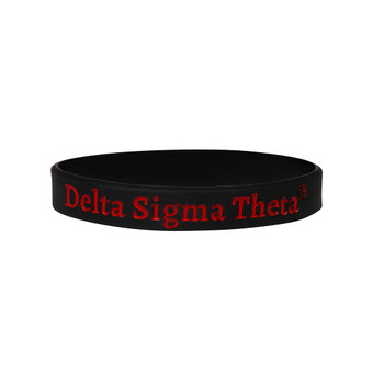 Solid Silicone Wristband – Delta Sigma Theta, Black - Prime Heritage Gifts