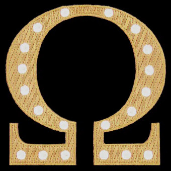 OPP 2 7/8″T Omega W/20 Pearls Emblem W/Heat Seal Backing - Prime ...