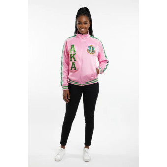 AKA Pink Zip Up Track Jacket - Prime Heritage Gifts