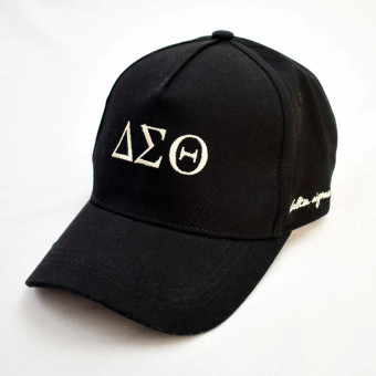 Delta Sigma Theta Baseball Cap- Brushed Cotton 5-Panel Black Hat(BCAM ...