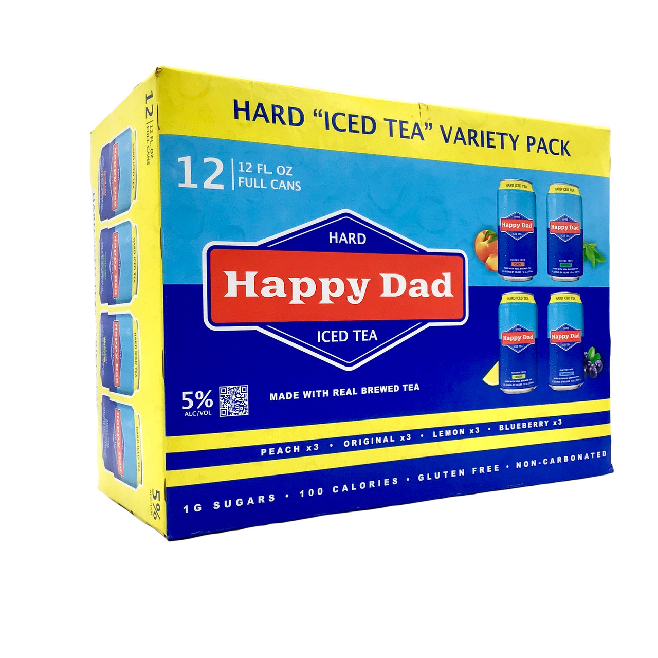 BUY HAPPY DAD HARD TEA VARIETY PACK PEACH LEMON BLUEBERRY ORIGINAL EACH ...