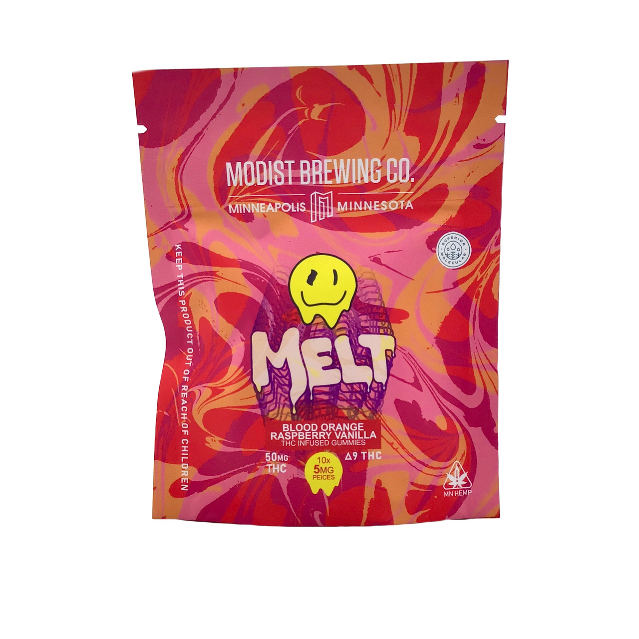 BUY THC MODIST MELT BLOOD ORANGE RASPBERRY VANILLA GUMMIES EACH ...