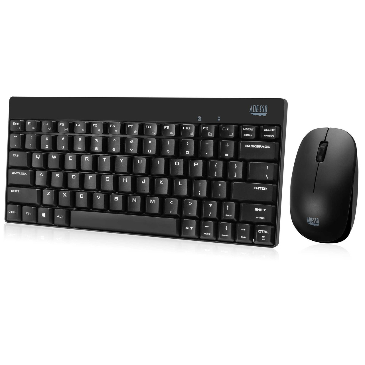 Adesso WKB-1100CB | WIRELESS MINI KEYBOARD AND MOUSE COMBO | DuraFast Label
