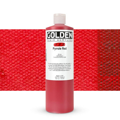 Fluid Acrylic - 473ml Bottle - Pyrrole Red VIII - iartsupplies