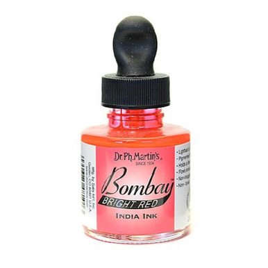Bombay Ink - 30ml [1 oz] - Bright Red - iartsupplies