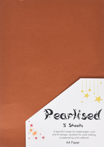 A4 Pearlised Paper 100gsm - Pack of 5 Copper - iartsupplies