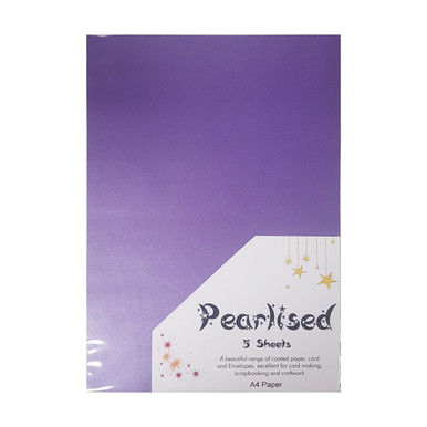A4 Pearlised Paper 100gsm - Pack of 5 Plum - iartsupplies