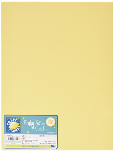 9 x 12 Funky Foam Sheet (2mm Thick) - Ivory - iartsupplies