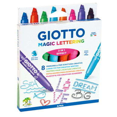 GIO TURBO MAGIC LETTERING 8X FELT TIP PEN SET - iartsupplies