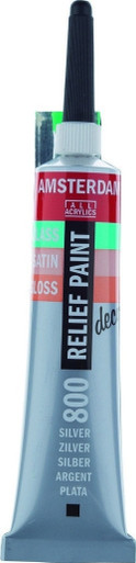 AMSTERDAM DECO RELIEF PAINT - SILVER 20ml - iartsupplies