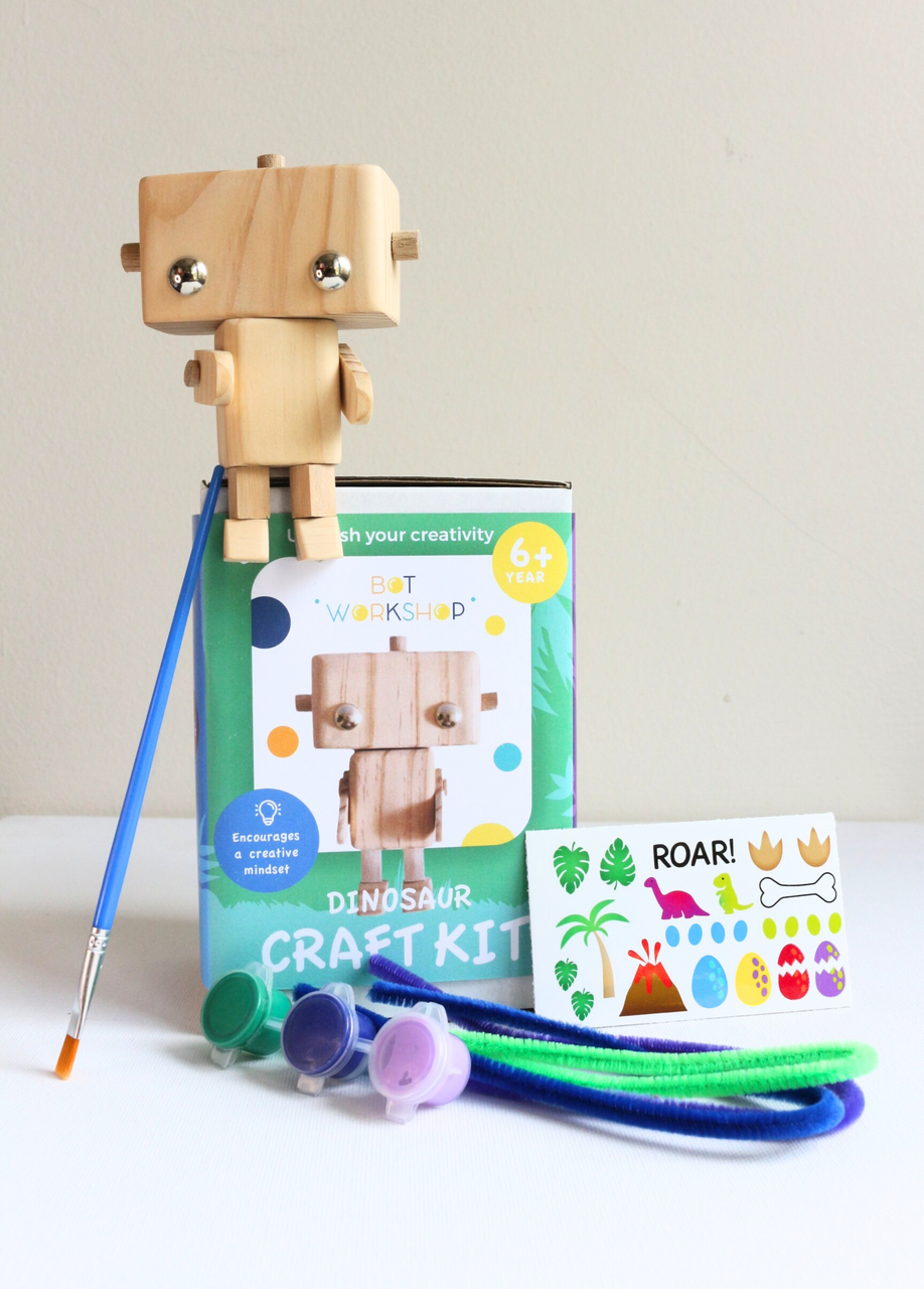 Creative Dinosaur Wooden Bot Craft Kit