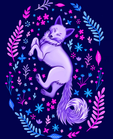 Dreaming Fox - A5 Print
