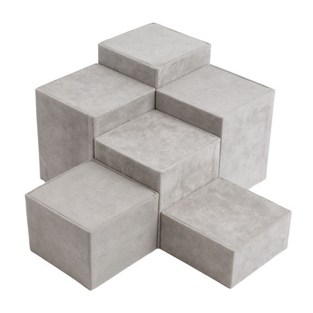 Suede Square Riser Set - 6 Piece - IntercomUSA