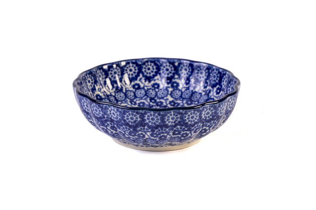 Frilled Dish Medium Blue Lace Country Traditionals