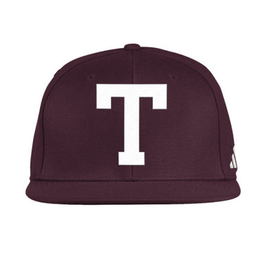 Adidas Block T Fitted Baseball Cap - Maroon U