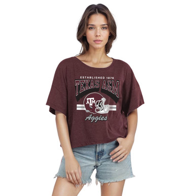 chicka-d Women's Maroon Vintage Jersey Short Sleeve Tee - Maroon U