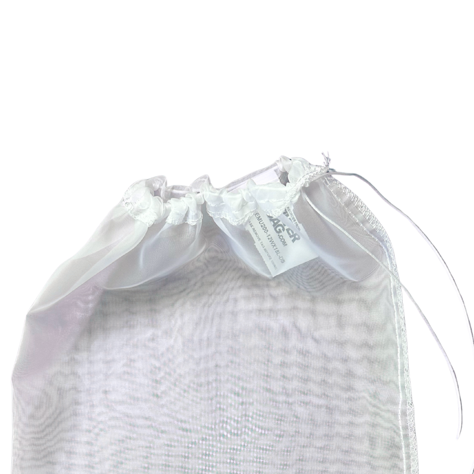 Drawstring Bag, Size 12 x 18, Polyester Mesh Bag, 150 Micron