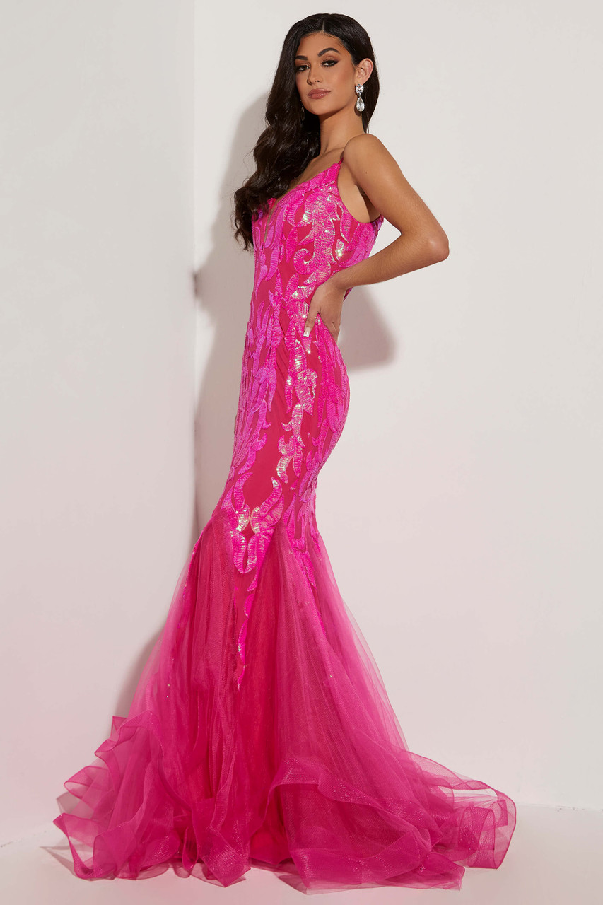 High Slit Prom Dress Jasz Couture 7443 - Promheadquarters.com