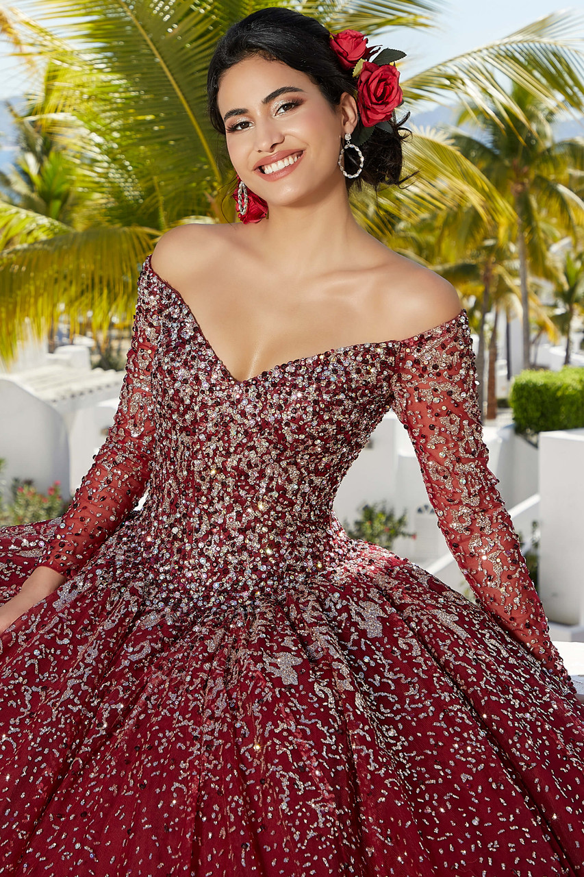 Glitter Net Quince Dress Vizcaya by Morilee 89355 - Promheadquarters.com
